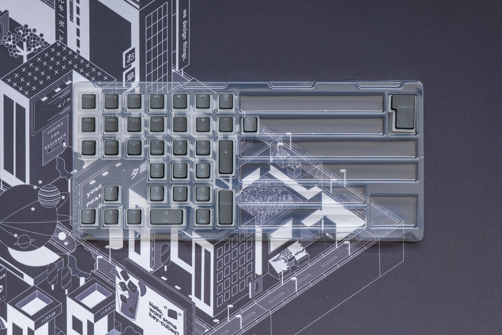 GenesisPC Pudding Keycaps (Black/White)