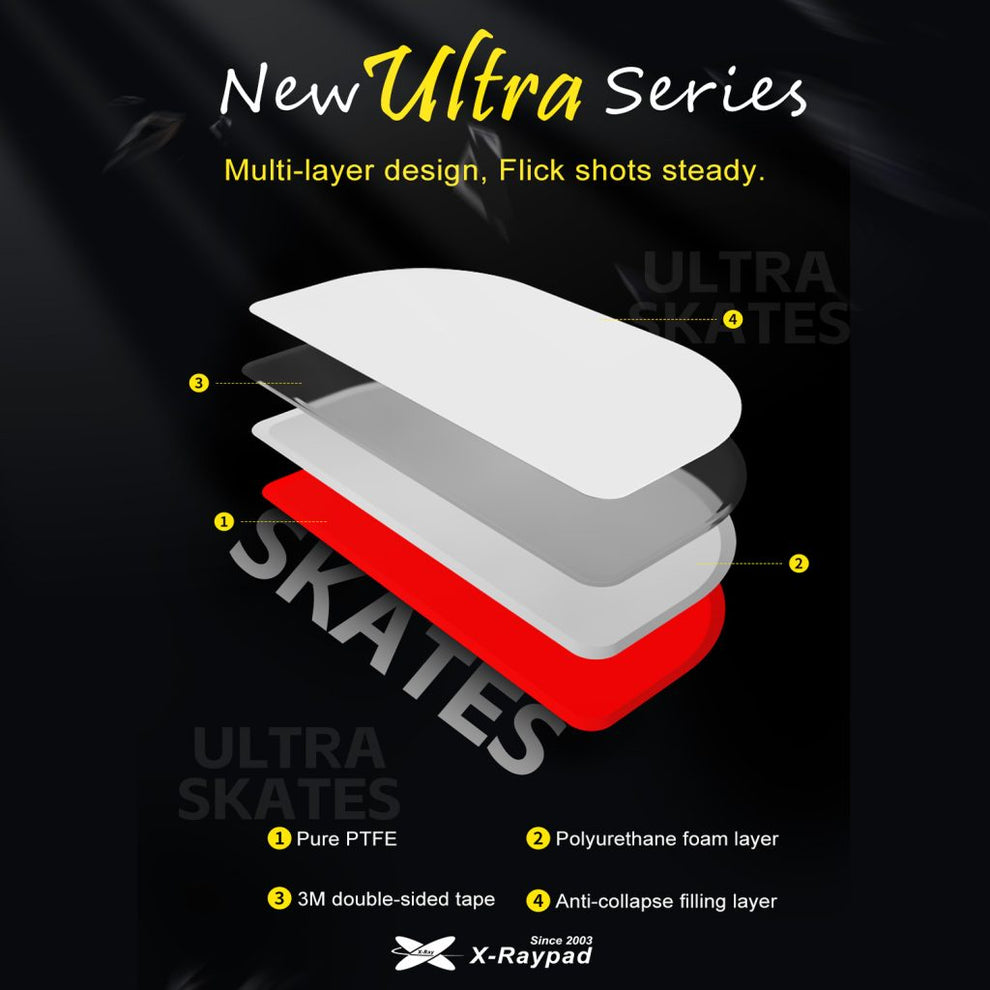 XRaypad Obsidian Ultra Masterful Mouse Skates for Endgame Gear OP1 Ser ...